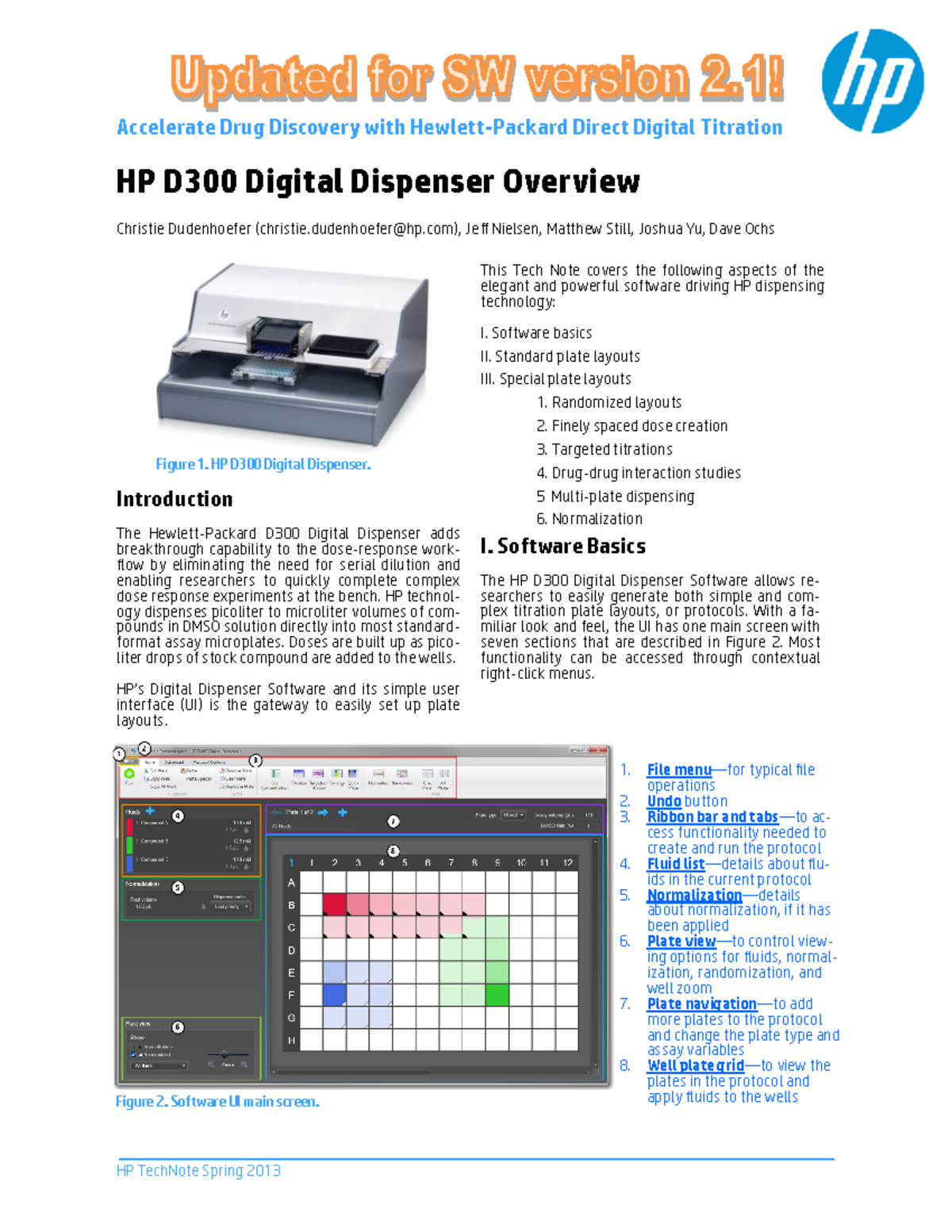 TN HP and Tecan HP D300 Digital Dispenser Software Overview v2 ...