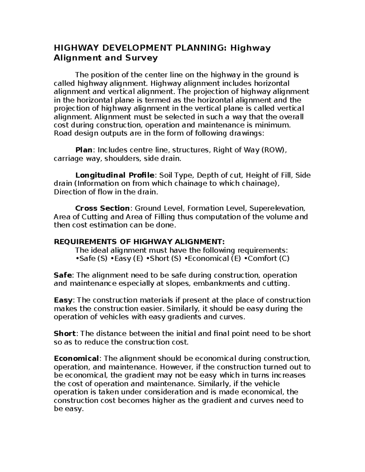Group 4 - 315 - soil and traffic engineering - HIGHWAY DEVELOPMENT ...