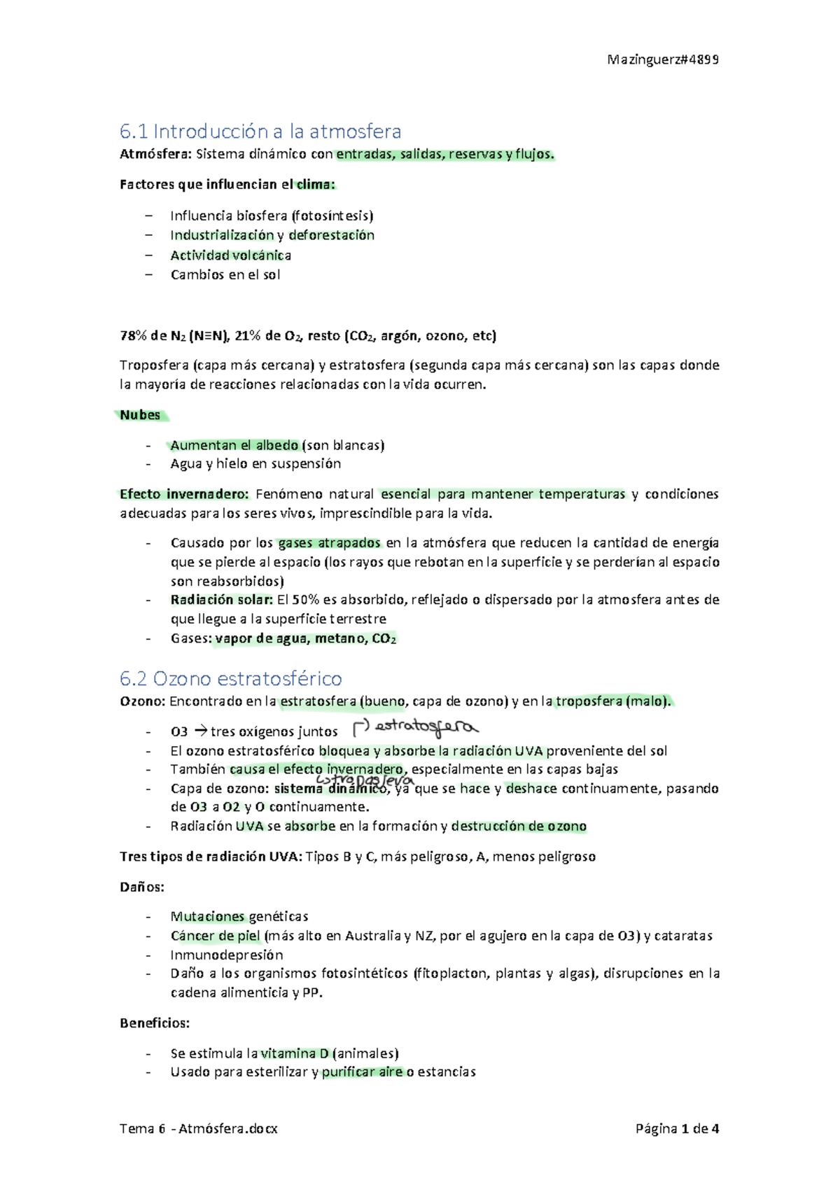 Tema 6 sobre la atmósfera - 6 Introducción a la atmosfera Atmósfera ...