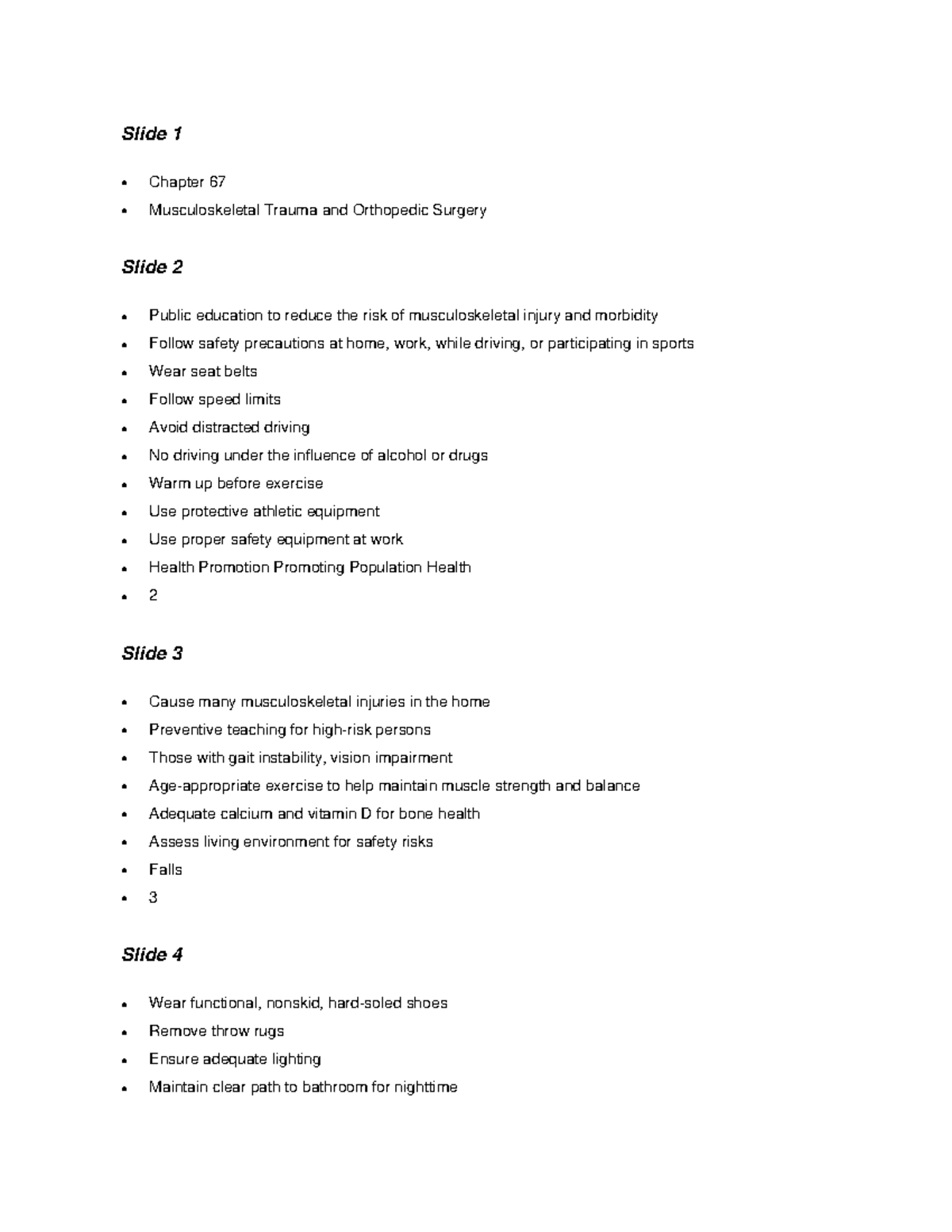 Chapter 67: Musculoskeletal Trauma & Orthopedic Surgery Overview - Studocu