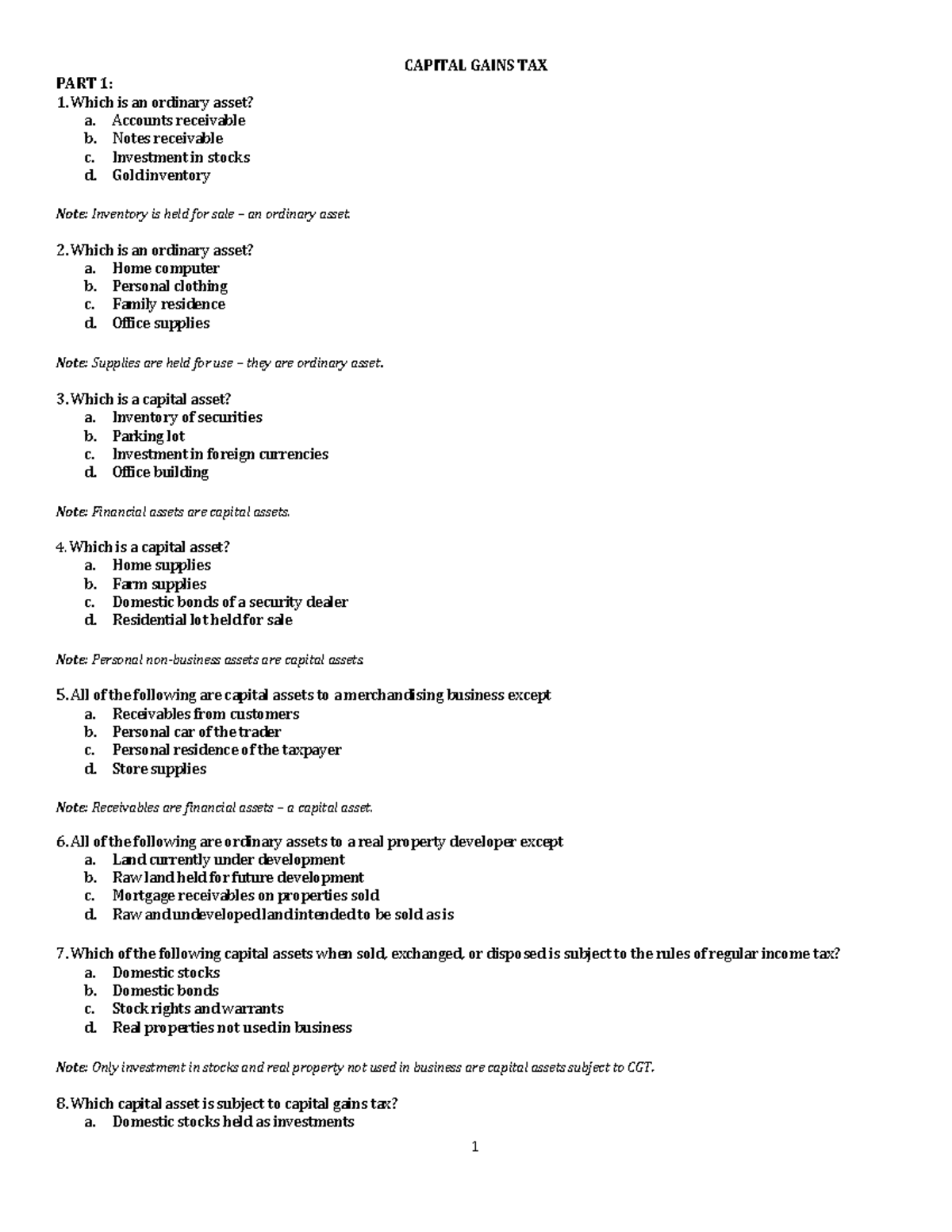CGT Exercises: Understanding Capital Gains Tax Applications and ...