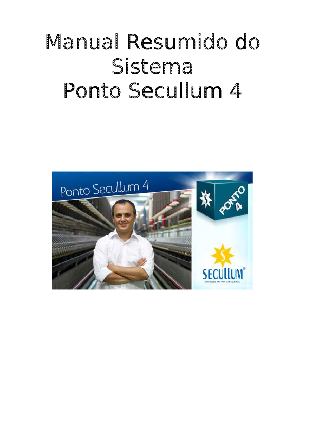 Manual Software Ponto 4 - Secullum - Resumido - Manual Resumido ...