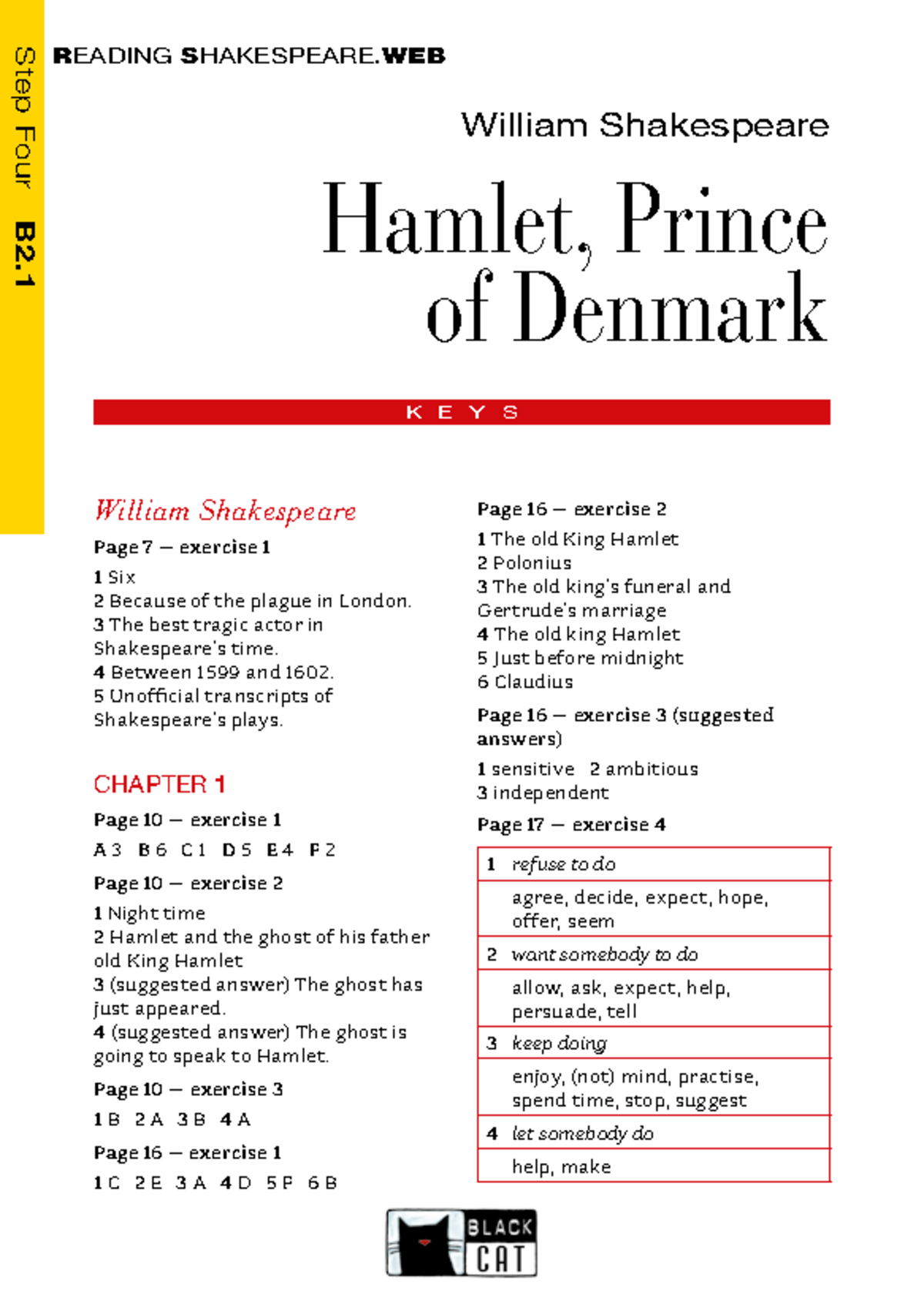 Hamlet Solutions - Answers and Activities for Hamlet Study Guide - Studocu