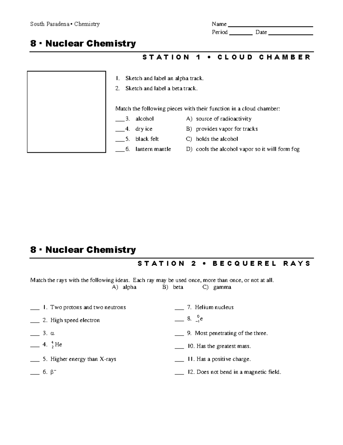 Nuclear Chemistry Final Review (CHEM 8) - Study Guide & Notes - Studocu