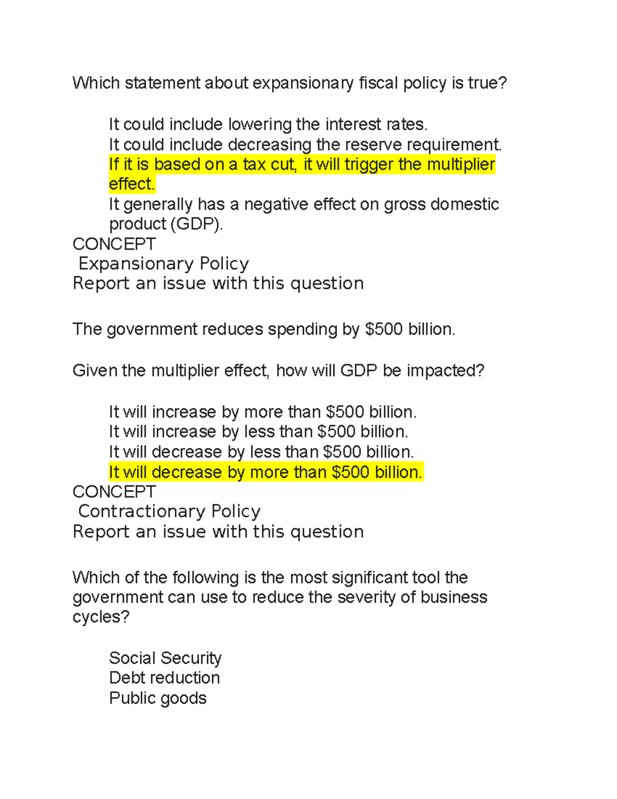 ECON1001 Final Exam Study Guide: Fiscal Policy & Economic Concepts ...