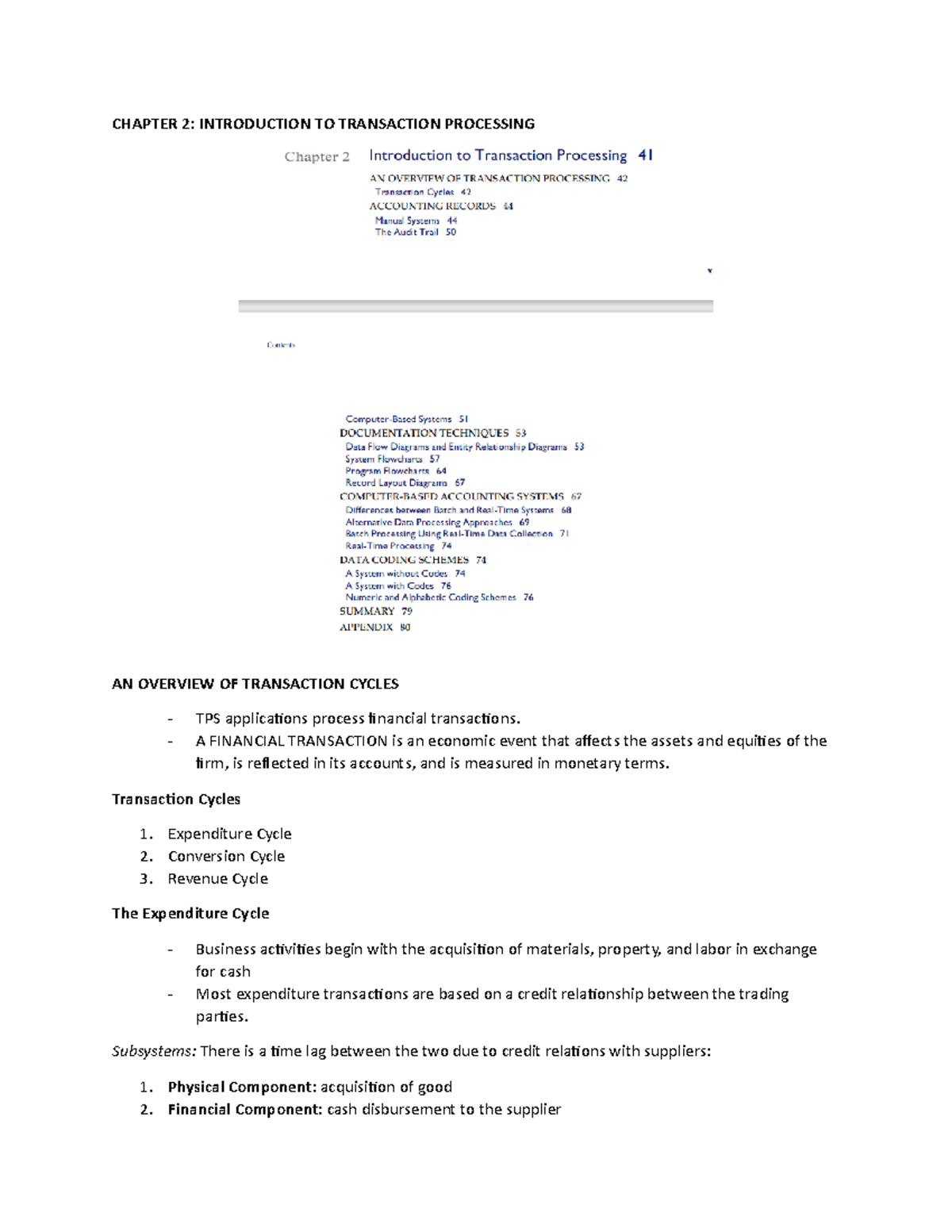Chapter 2 - lecture notes in accounting information system - CHAPTER 2 ...