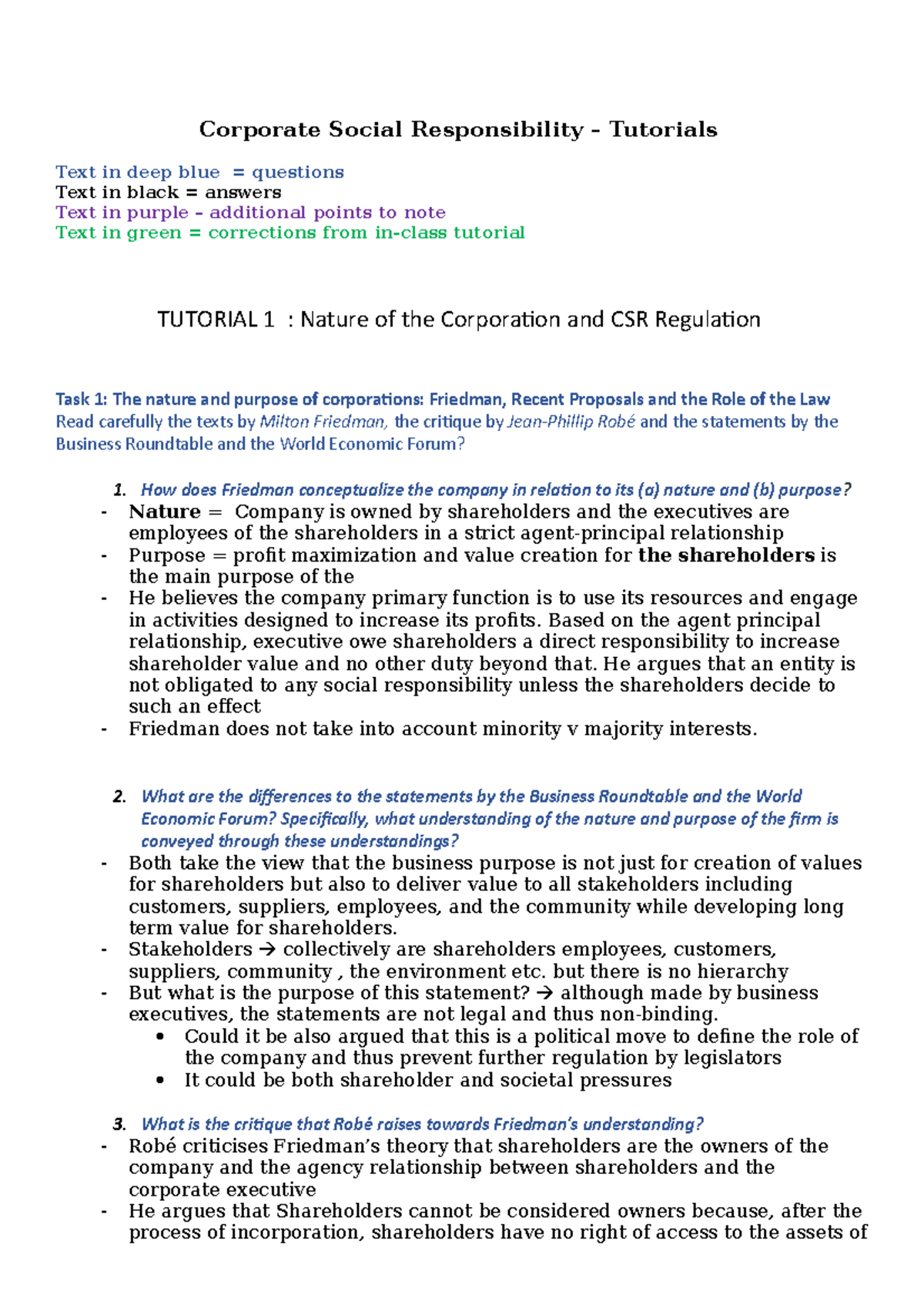 CSR Tutorials - Comprehensive Notes and Insights on Corporate Duties ...