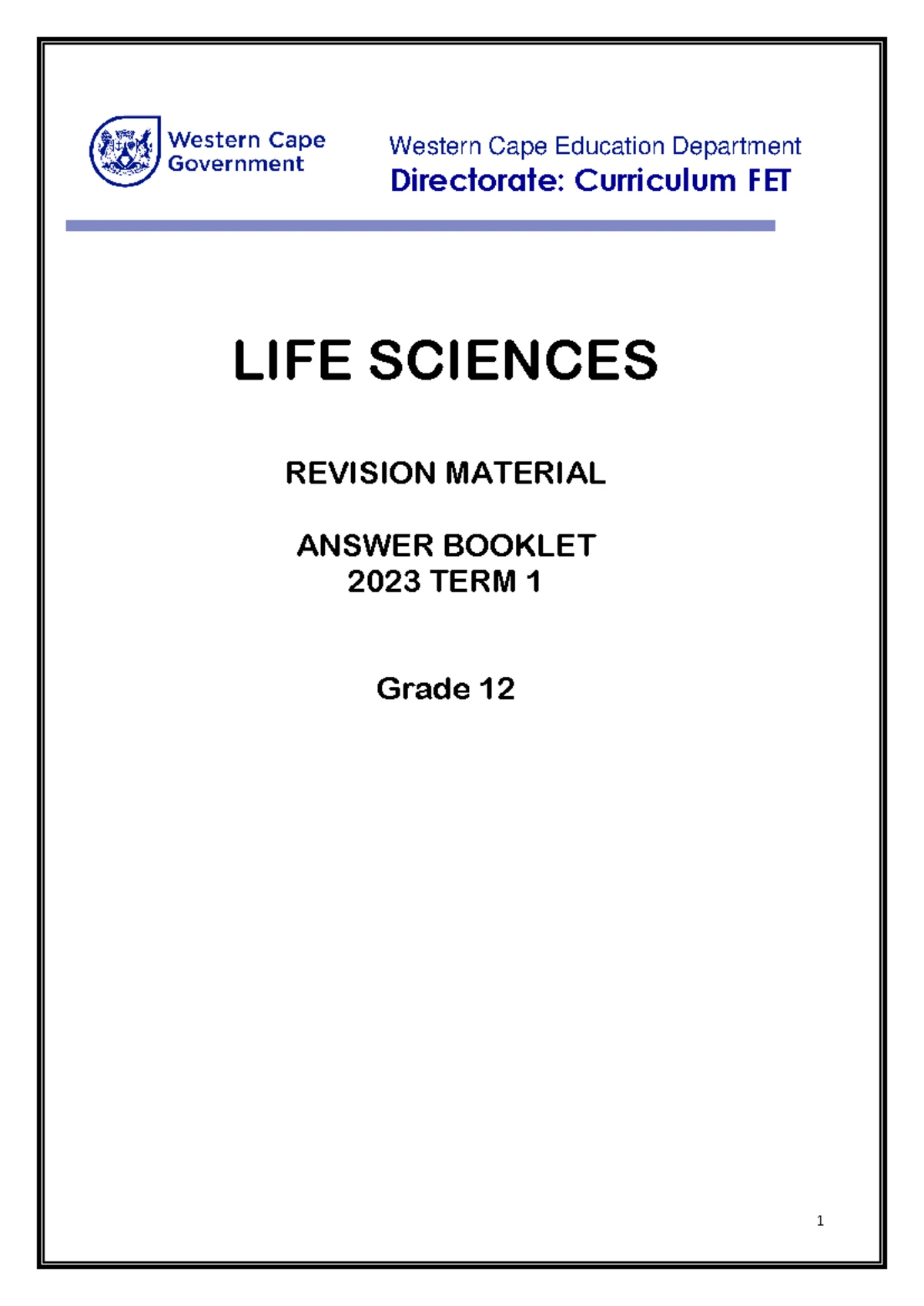 Life Sciences Grade 12 Step Ahead Solutions 2021 - PROVINCE OF KWAZULU ...