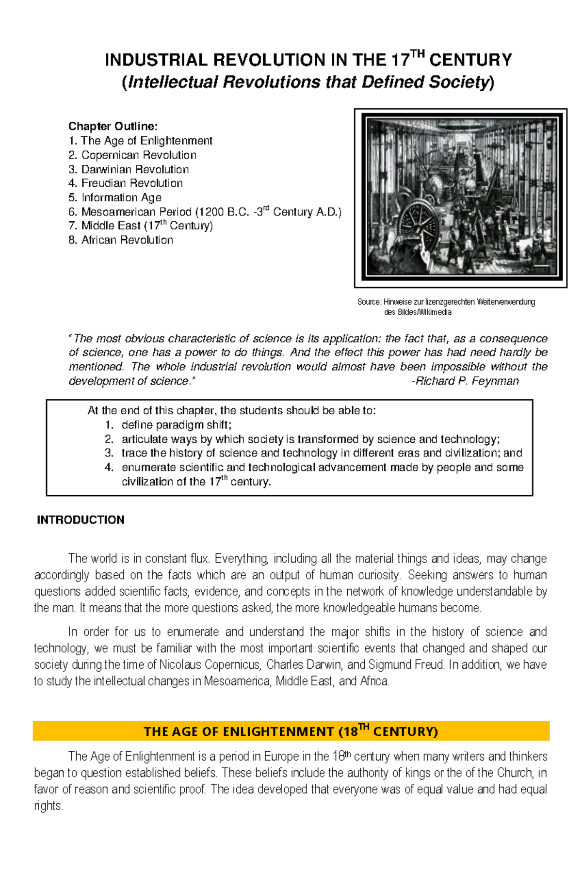 Chapter 4 - Science, Technology, and Society Notes - Chapter Outline ...