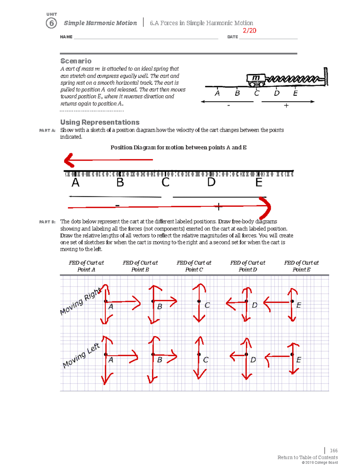 Workbook 6.A Forces in Simple Harmonic Motion - Unfinished Exercises - Studocu