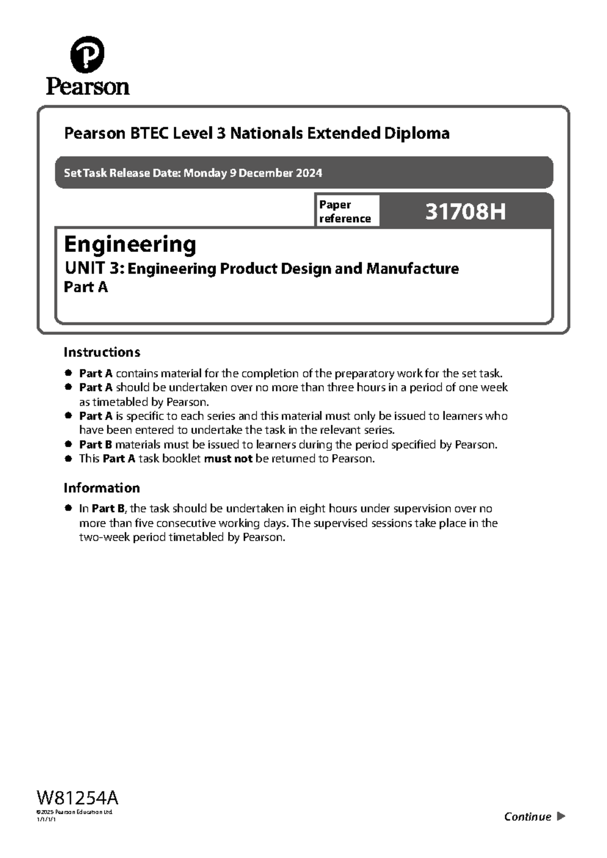 BTEC Level 3 Engineering Unit 3: Product Design & Manufacture Task ...