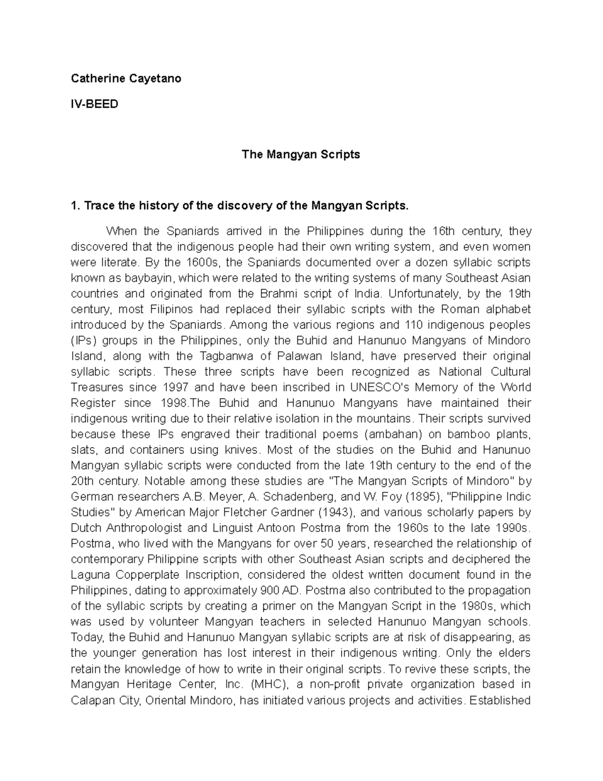 Exploring the Mangyan Scripts: History, Preservation, & Literature ...