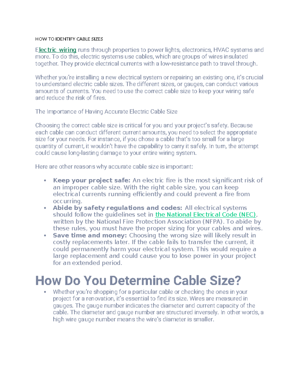 Understanding Electric Cable Sizes: A Guide for Safety and Efficiency ...