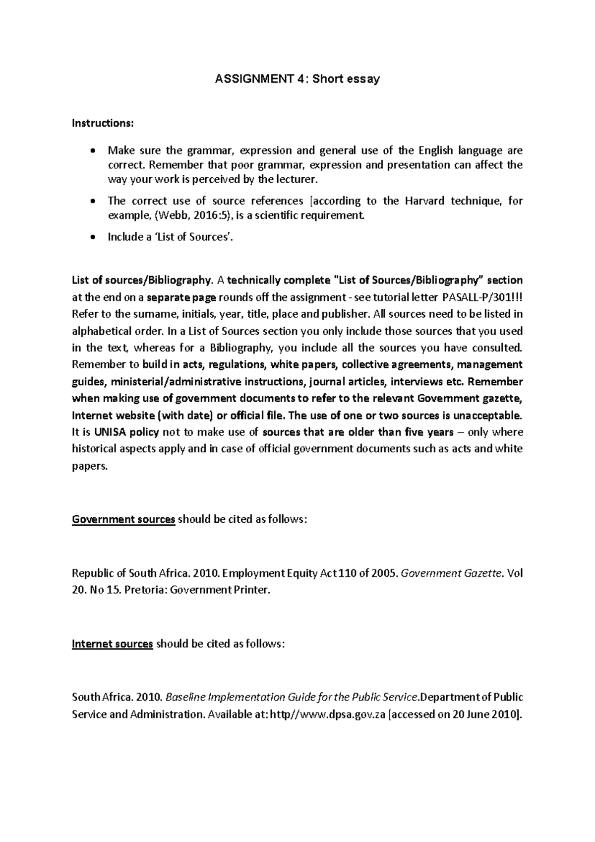 PUB4860 Assignment 4: Short Essay on Public Sector HR Management - Studocu