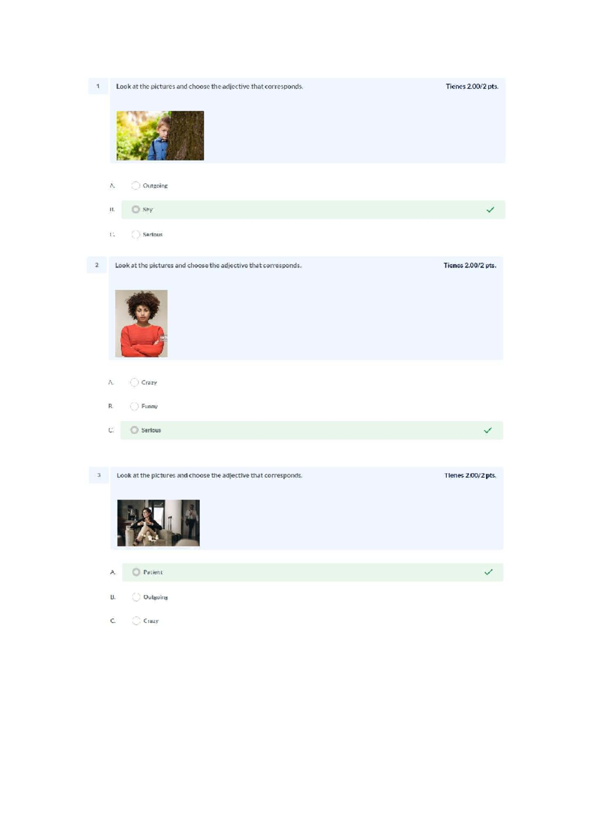 Week 03 - Adjectives to Describe Personality I - Practice Tasks - Studocu