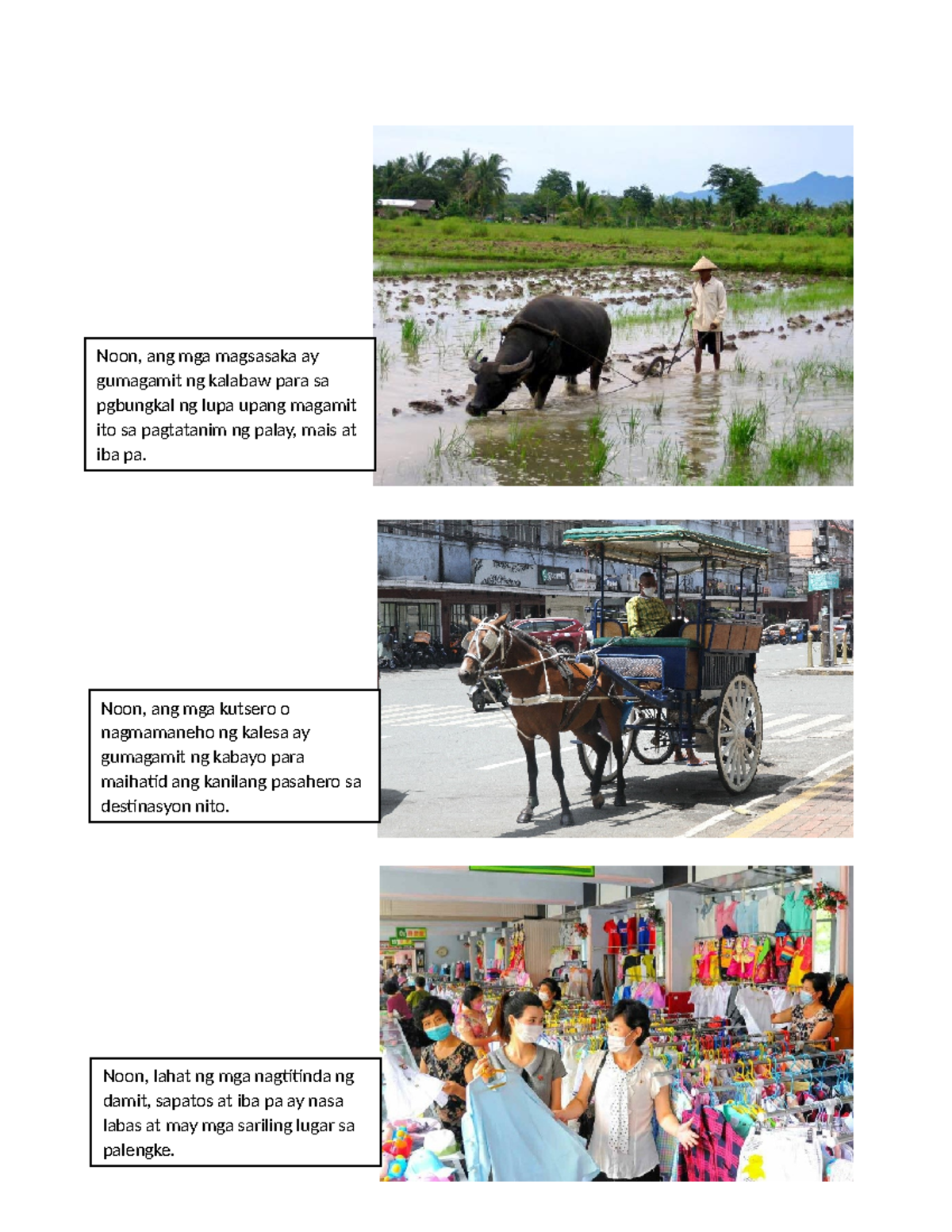 2NOON AT Ngayon: Pagsasaka, Transportasyon, at Kalakalan - Studocu