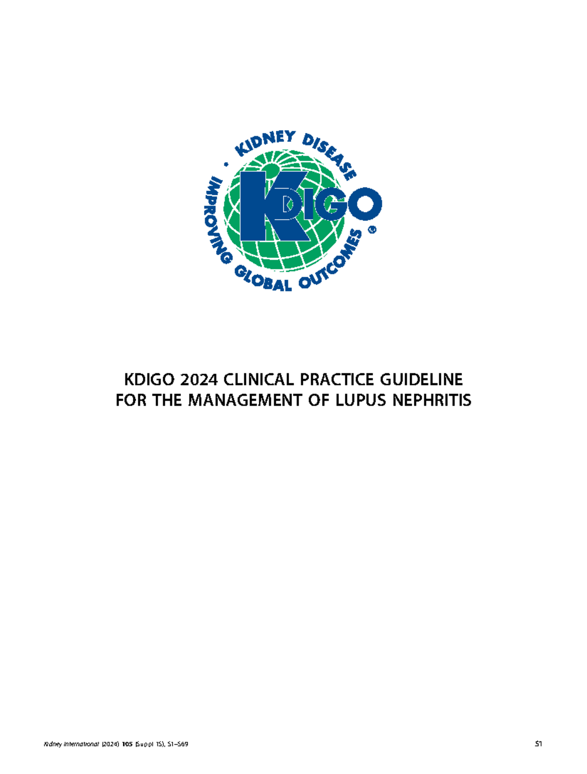 KDIGO 2024 Clinical Practice Guidelines for Lupus Nephritis Management ...