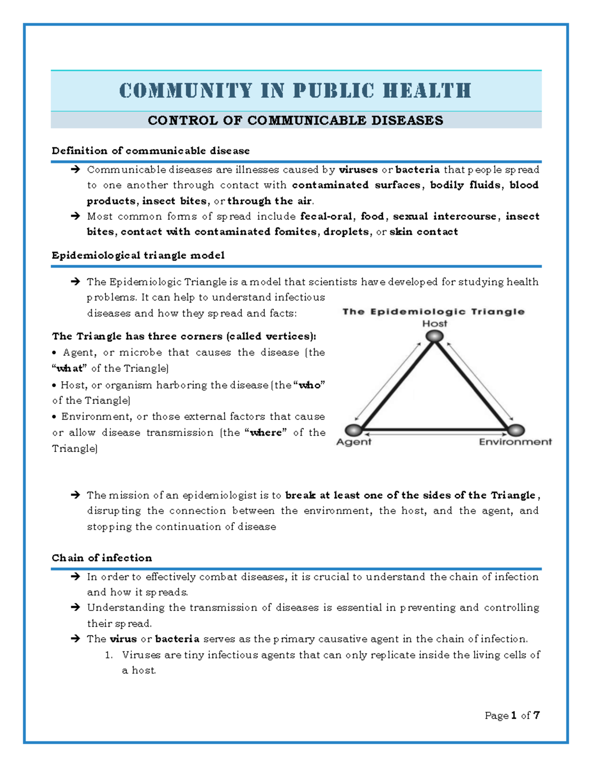Finals Lesson 3 - N/A - COMMUNITY IN PUBLIC HEALTH CONTROL OF ...