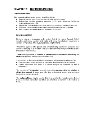 Explanatory Notes for Completing Form BE 2024 (ITA 1967) - Studocu