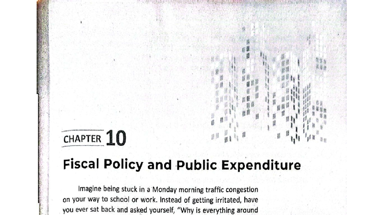 Chapter 10: Fiscal Policy and Public Expenditure in Managerial ...
