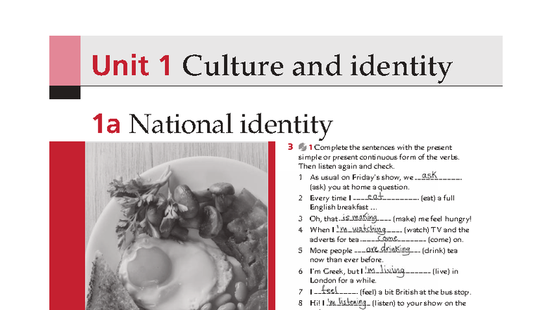 Intermedio 4 (2) - Life Intermediate: Unit 1 Culture & Identity - Studocu