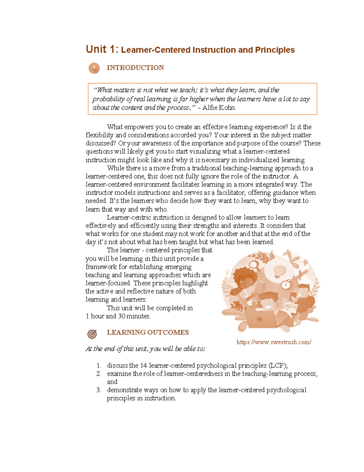 EDU 30 UNIT 1 Learner- Centered Psychological Priciples - sweetrush/ Unit 1: Learner-Centered ...