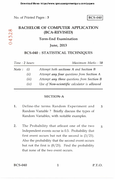 Statistical Techniques - BCS-040 - IGNOU - Studocu
