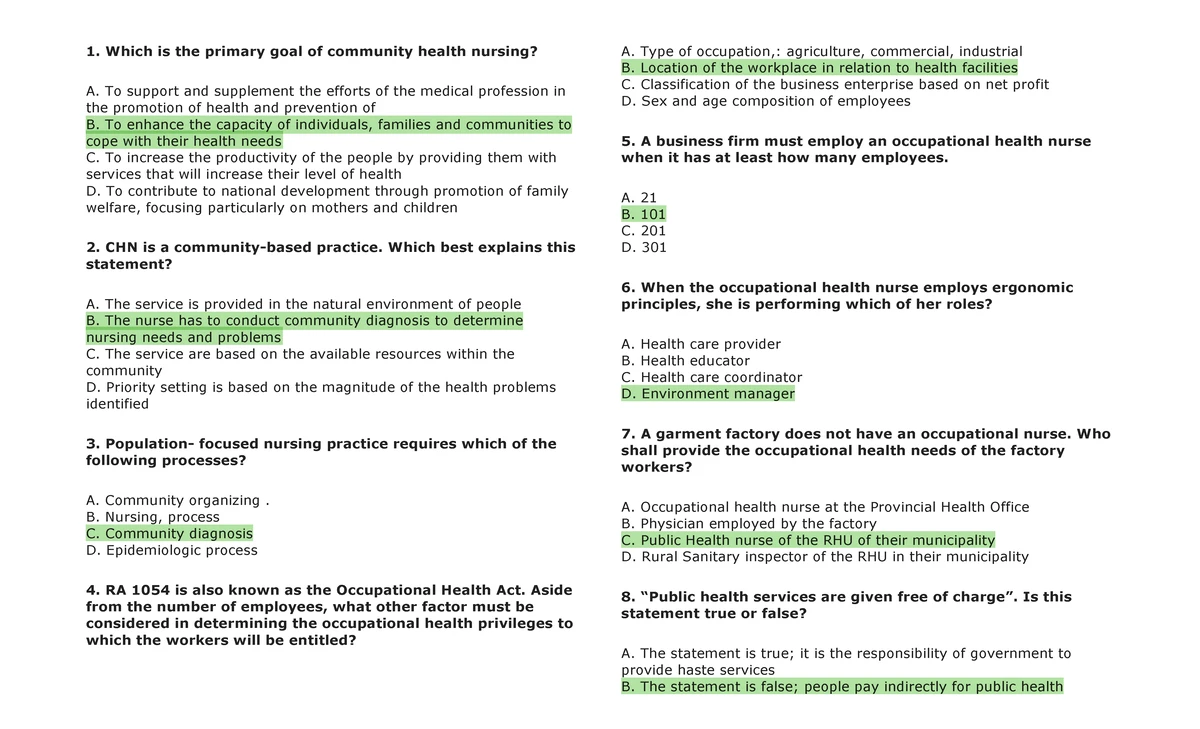 CHN- Community Health Nursing Reviewer: Key Concepts and Practices ...