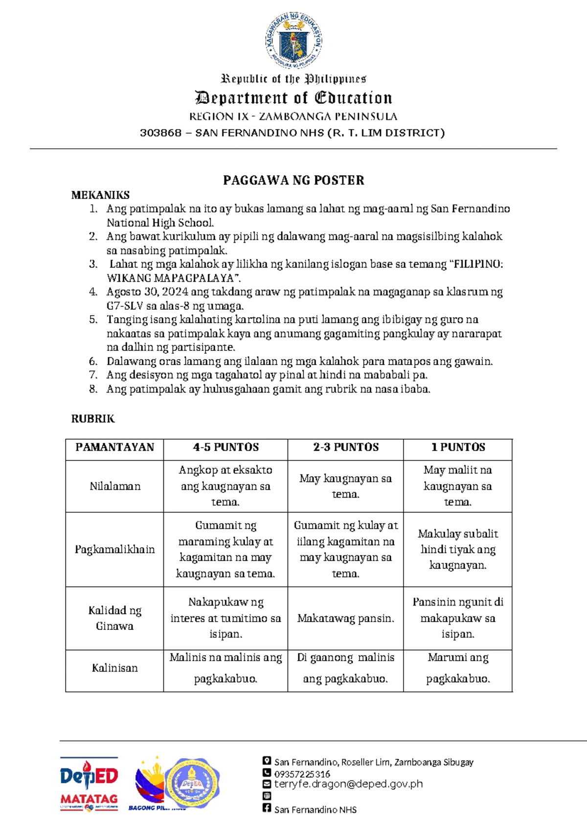 Mekaniks sa Awit - Pamantayan para sa Solong Pag-awit - Studocu