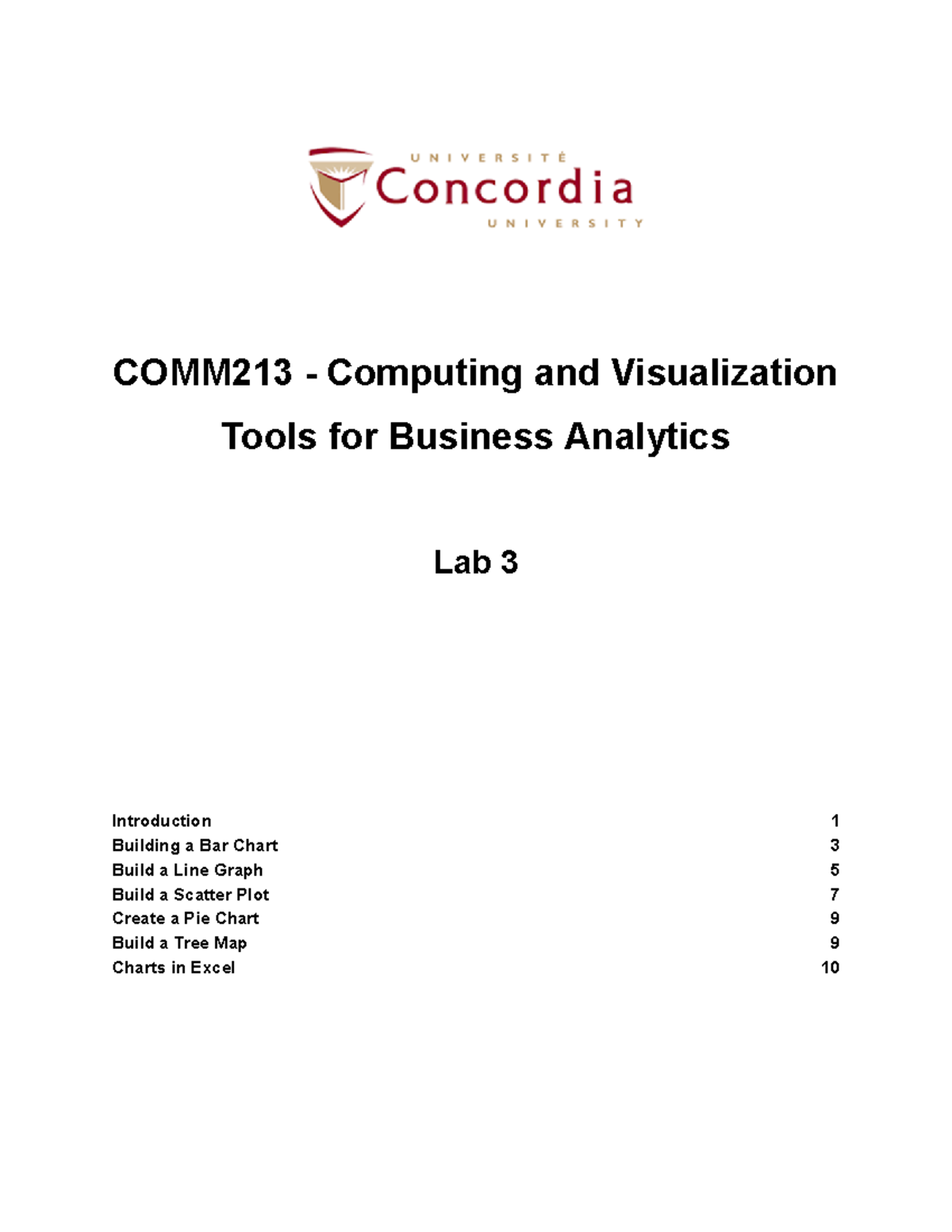 COMM213 - Lab 3: Data Visualization Techniques in Tableau & Excel - Studocu
