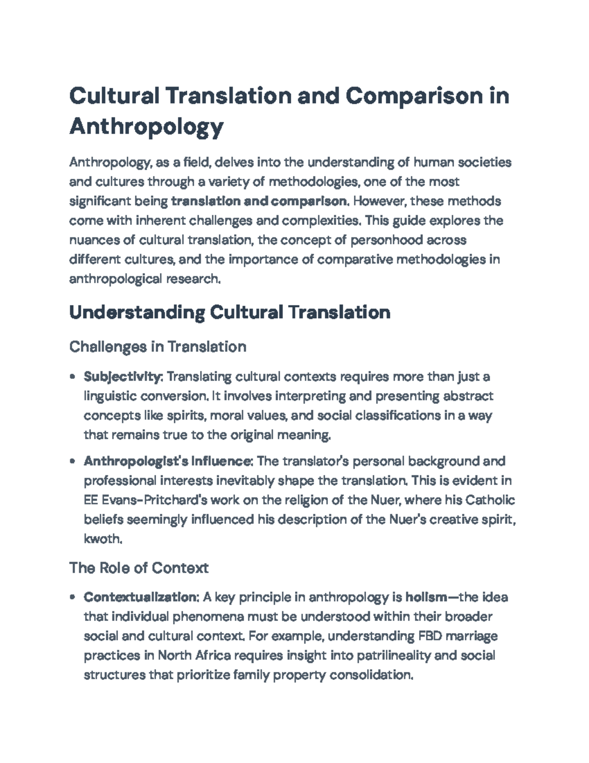 Cultural Translation and Comparative Methodologies in Anthropology ...