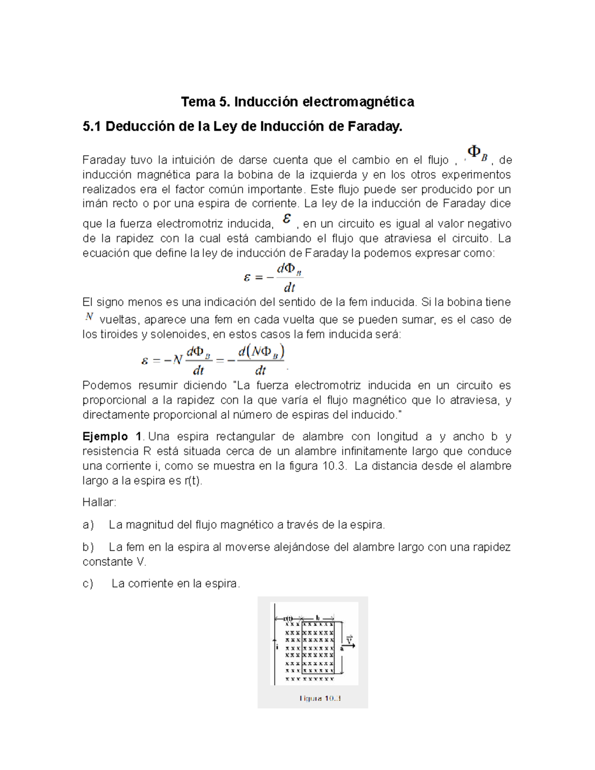 Tema 5: Inducción Electromagnética y Ley de Faraday - JOSE Ricardo ...
