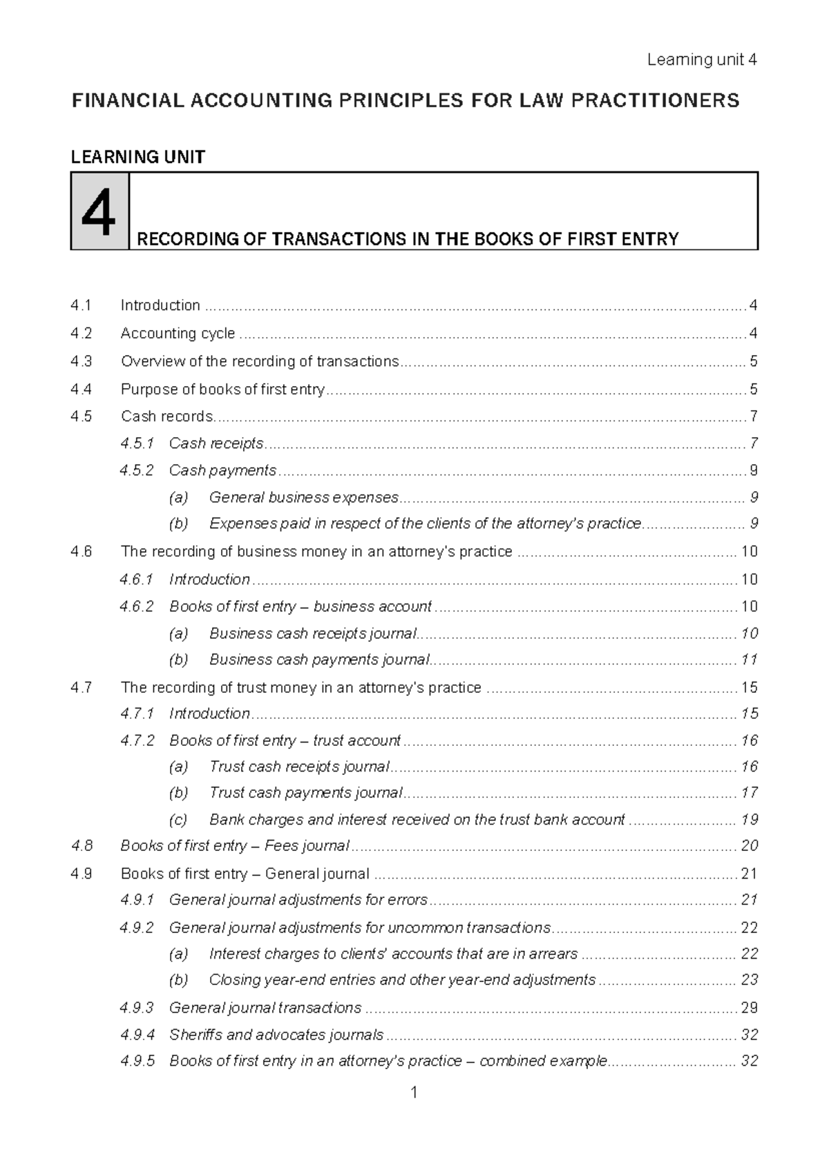 FAC1503 2024 Learning Unit 4: Recording Transactions in Accounting ...