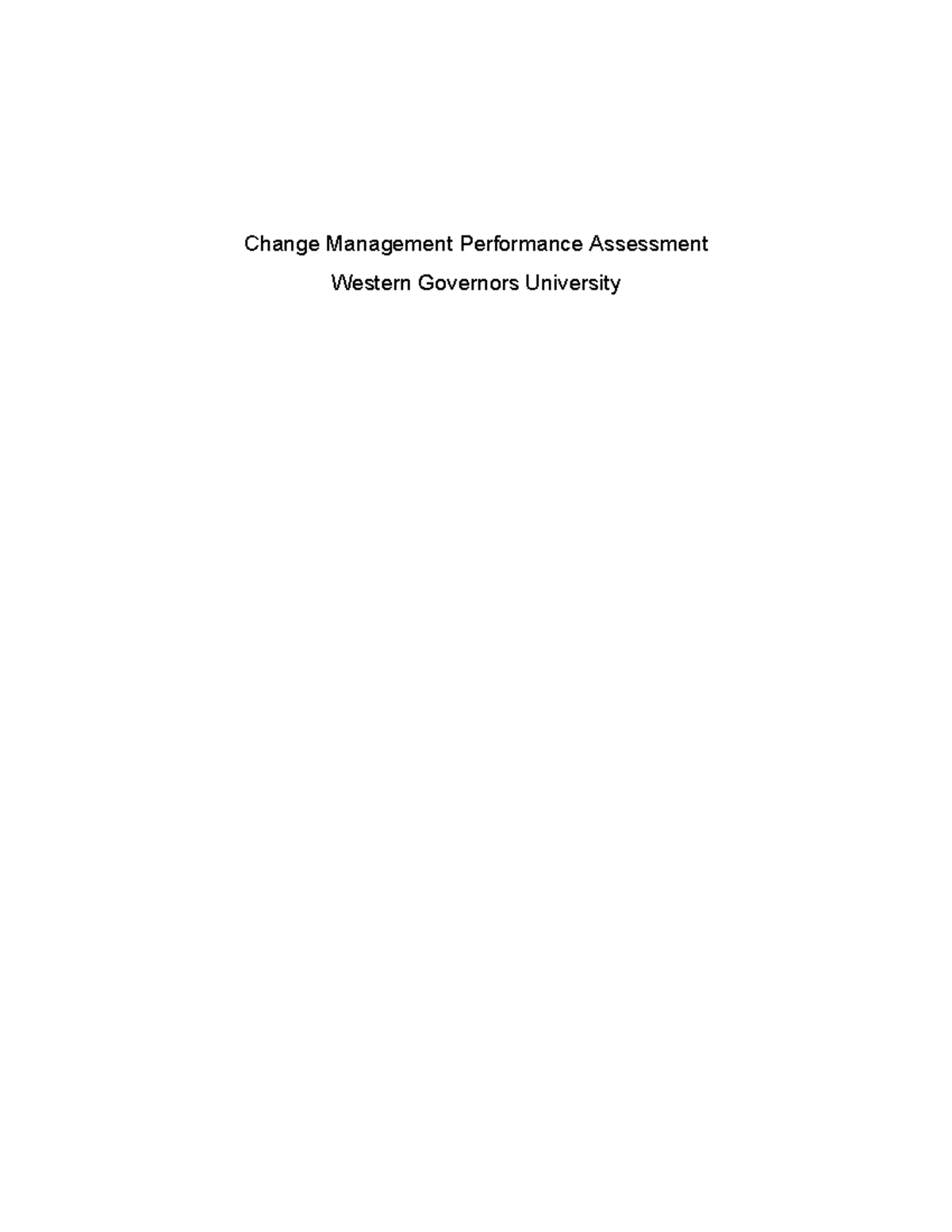 C721 Task Template Aug 2024 - Change Management Performance Assessment ...