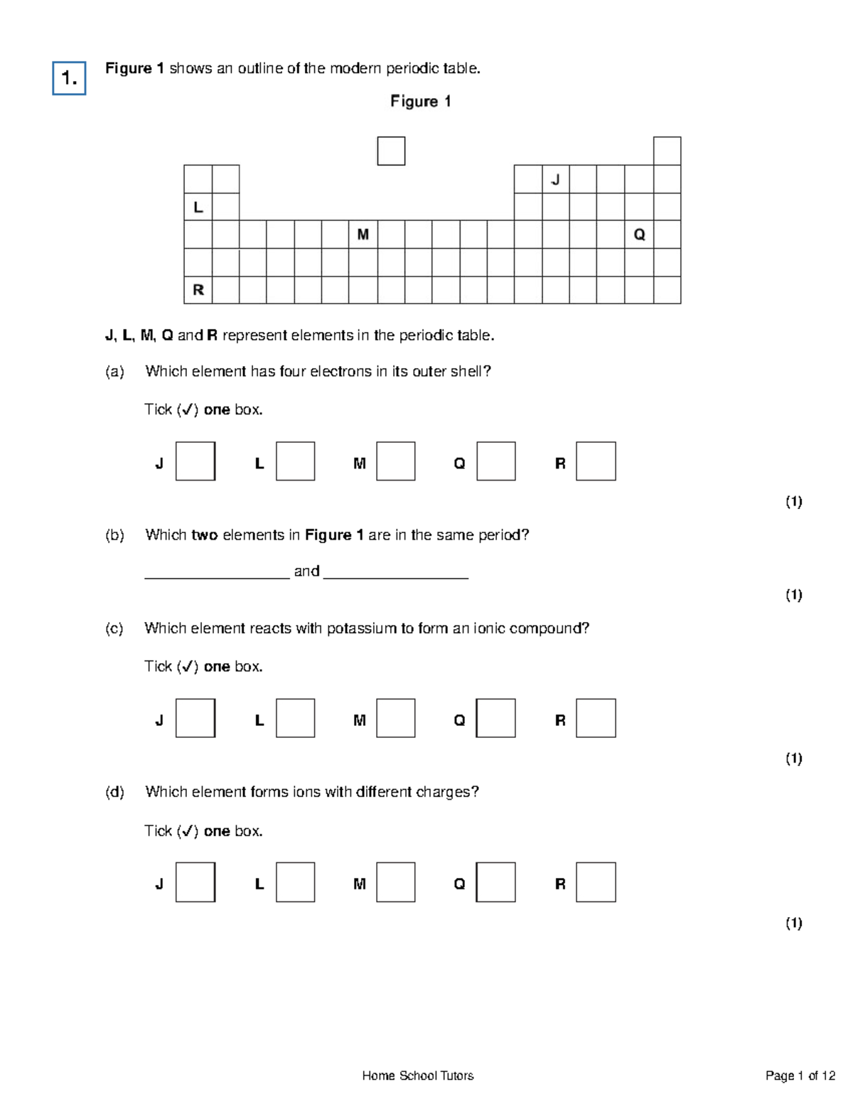 Periodic Table - Elements, Properties, and Reactivity Quiz (Chem 101 ...