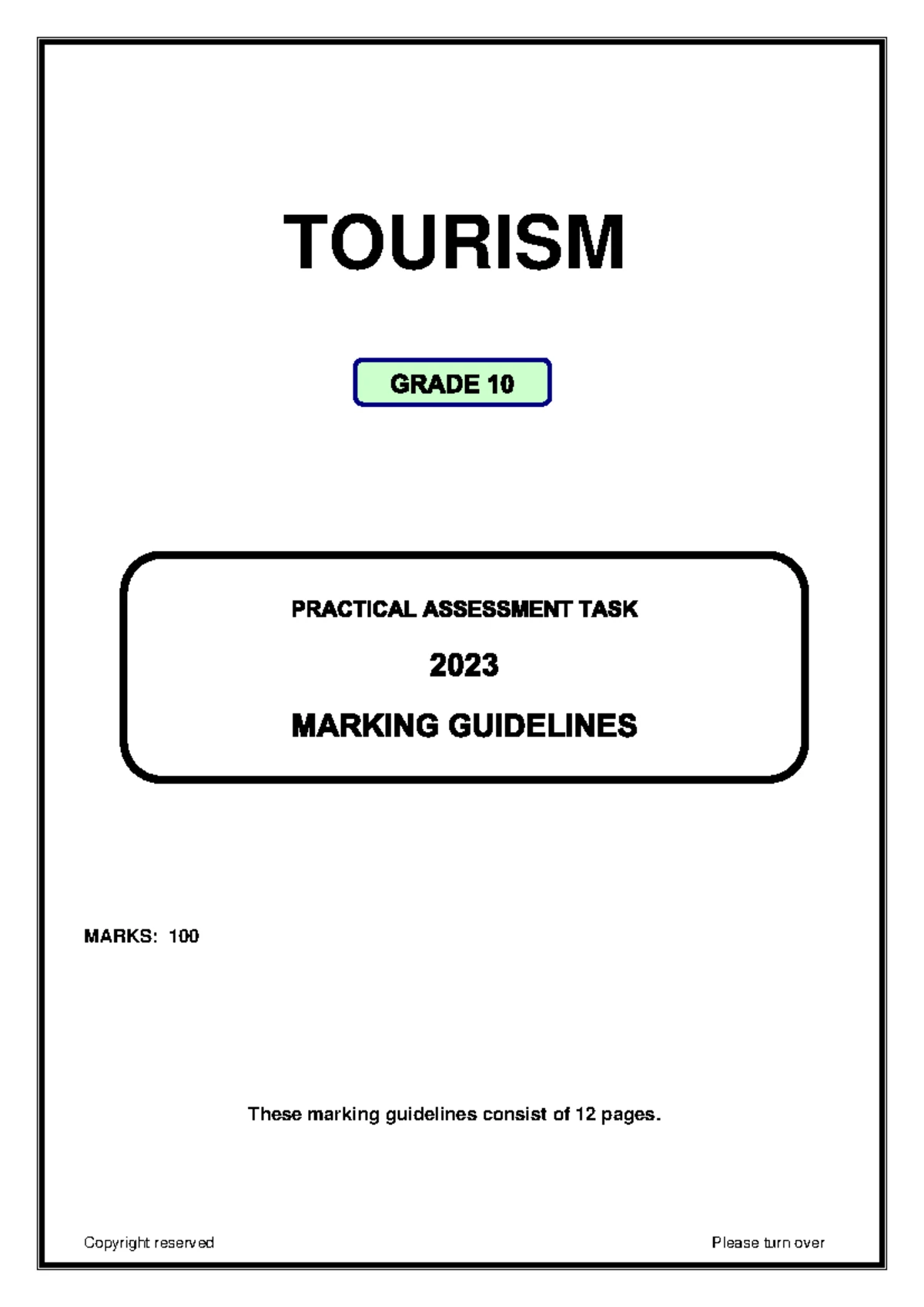 ENG Grade 12 Tourism Term 2 Revision Guide for 2024 Students - Studocu