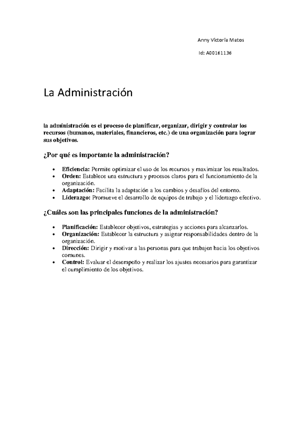 Anny Victoria Matos Unidad 1 Actividad 1 - Anny Victoria Matos Id: A La ...