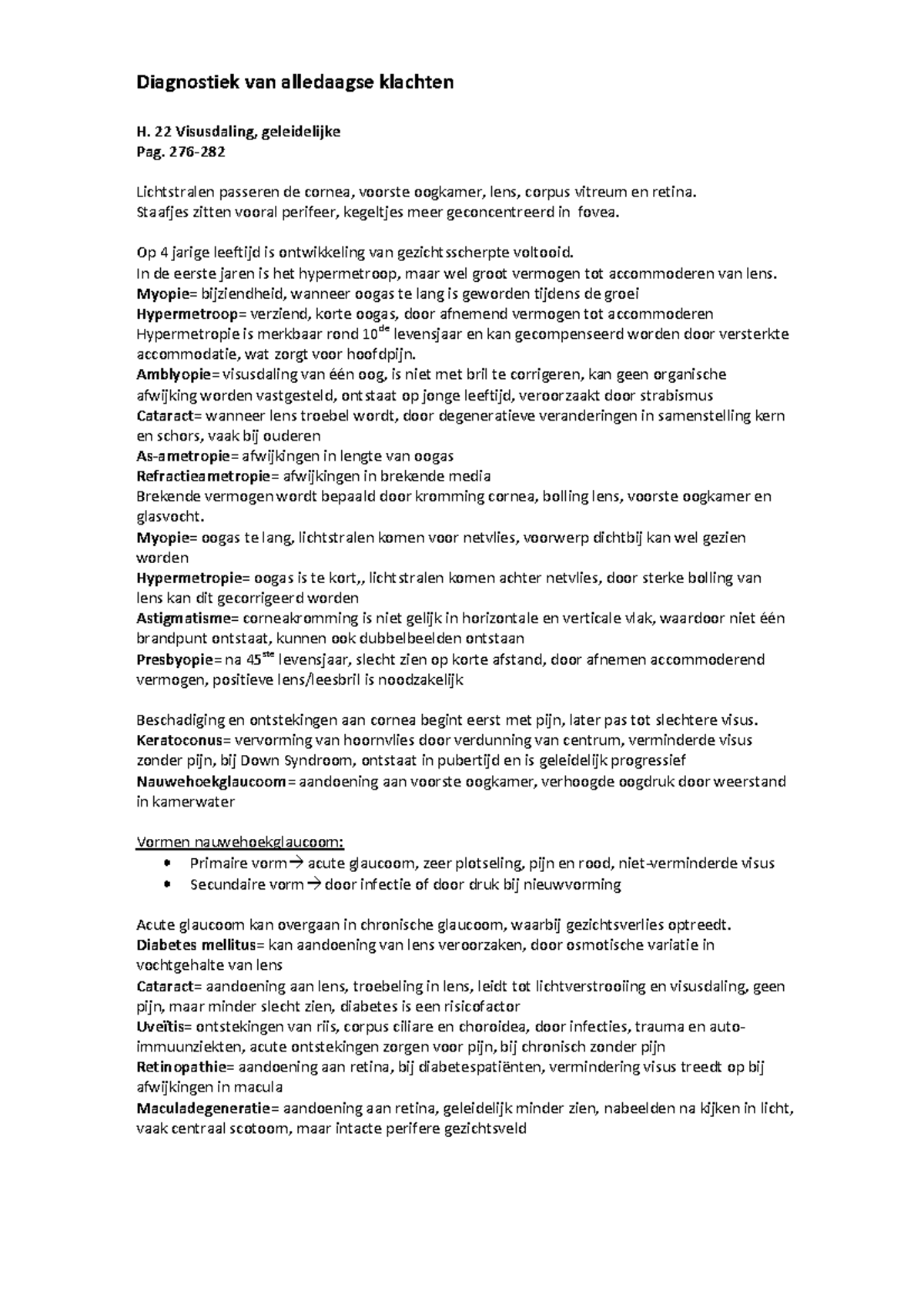 Samenvatting Diagnostiek Groei en Ontwikkeling bij Kinderen - Studeersnel