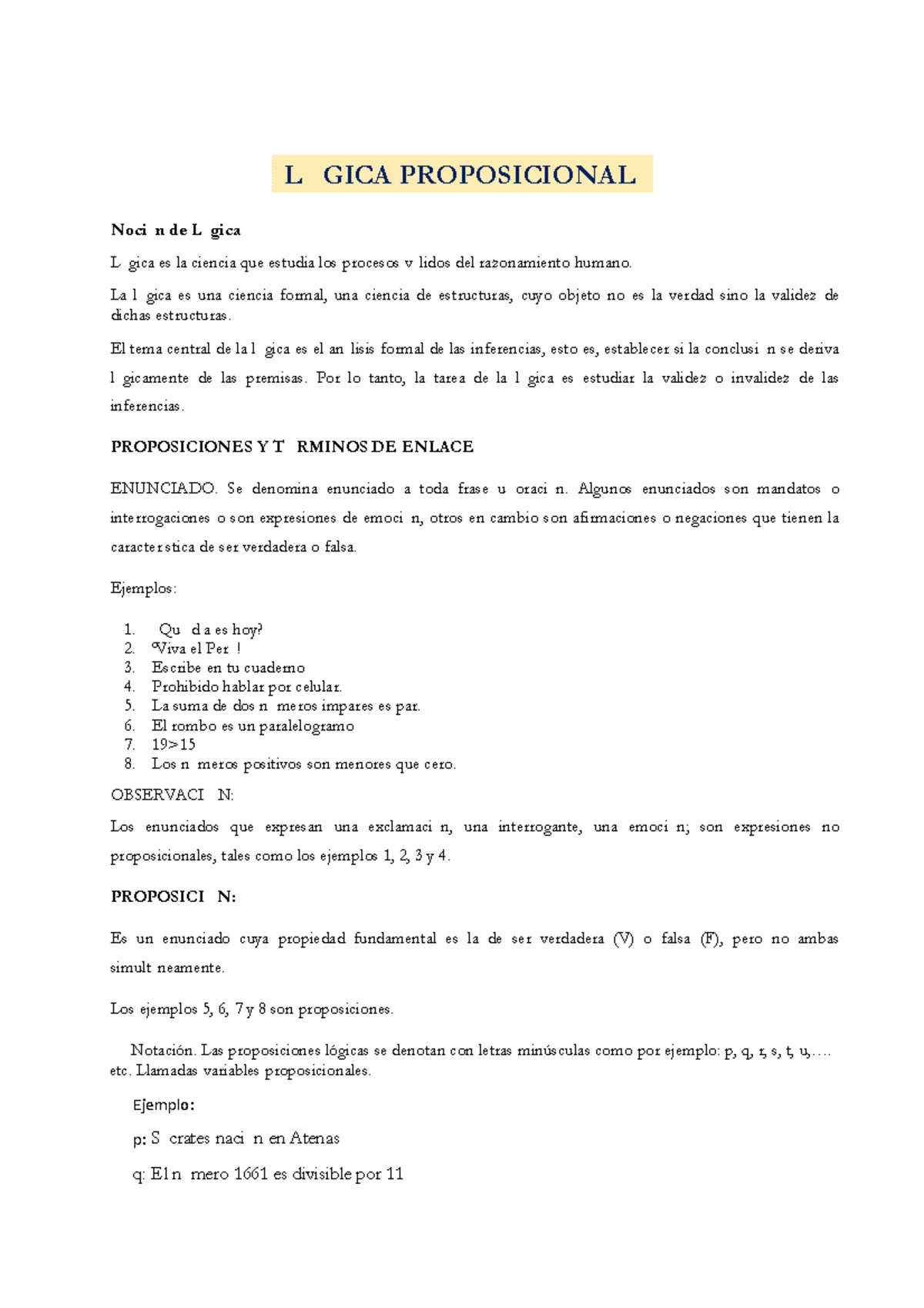 LÓGICA PROPOSICIONAL: Análisis de Proposiciones y Operaciones Lógicas - Studocu