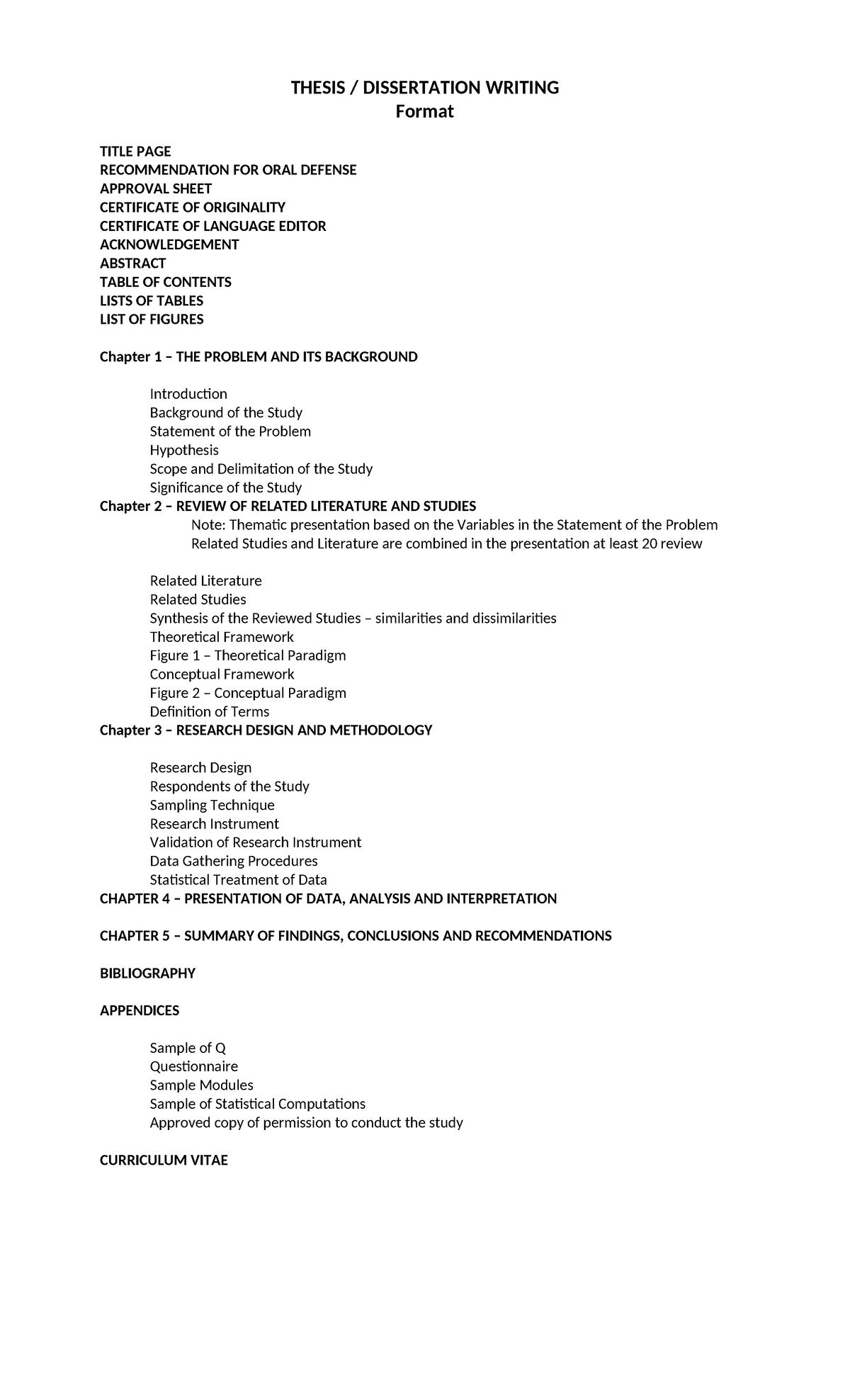 Thesis & Dissertation Writing Format Guide: Structure & Components ...