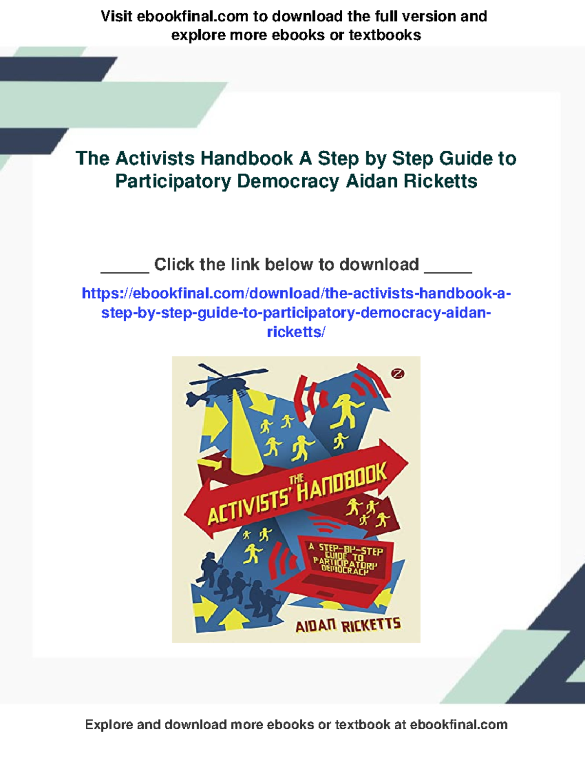 67633 - The activists handbook a step by step guide to participatory ...