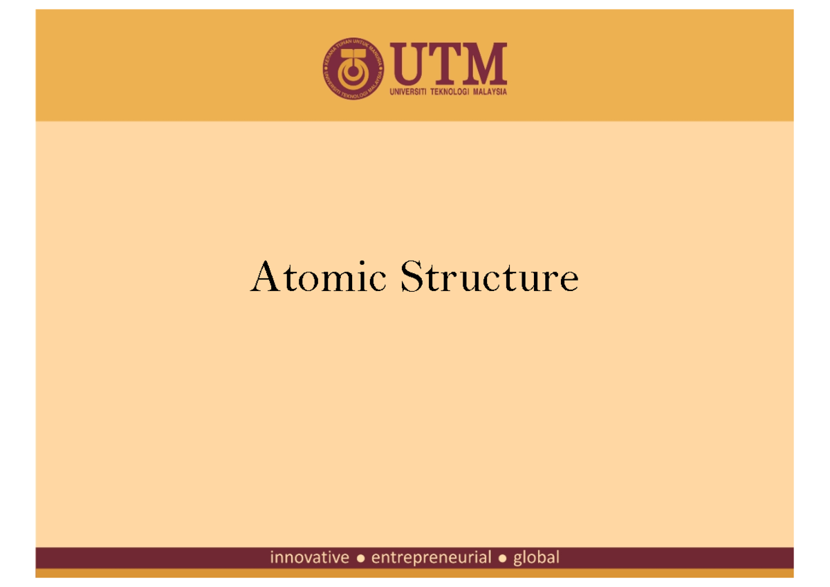 L1 1 - Atomic Structure - Comprehensive Lecture Notes 2 - Studocu