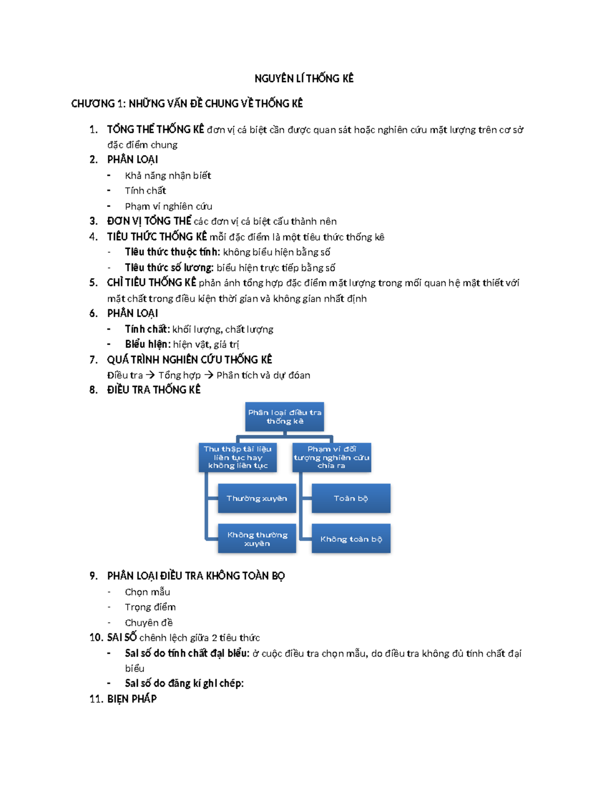 NguyêN LÍ THỐNG KÊ - NGUYÊN LÍ THỐNG KÊ CHƯƠNG 1: NHỮNG VẤN ĐỀ CHUNG VỀ ...
