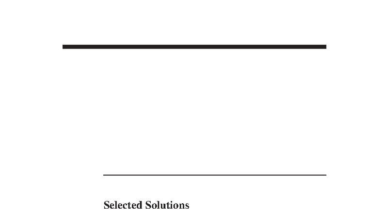 Selected solutions CLRS - Selected Solutions by Thomas H. Cormen to ...
