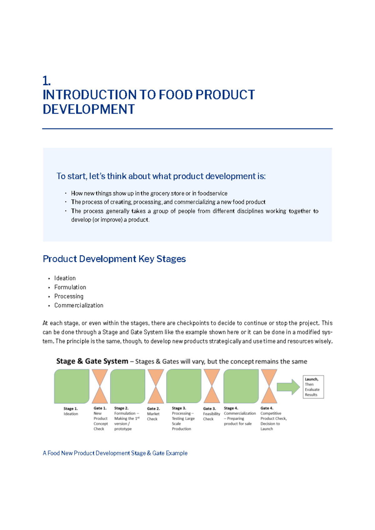 Introduction to Food Product Development: Course Code FPD101 Overview ...
