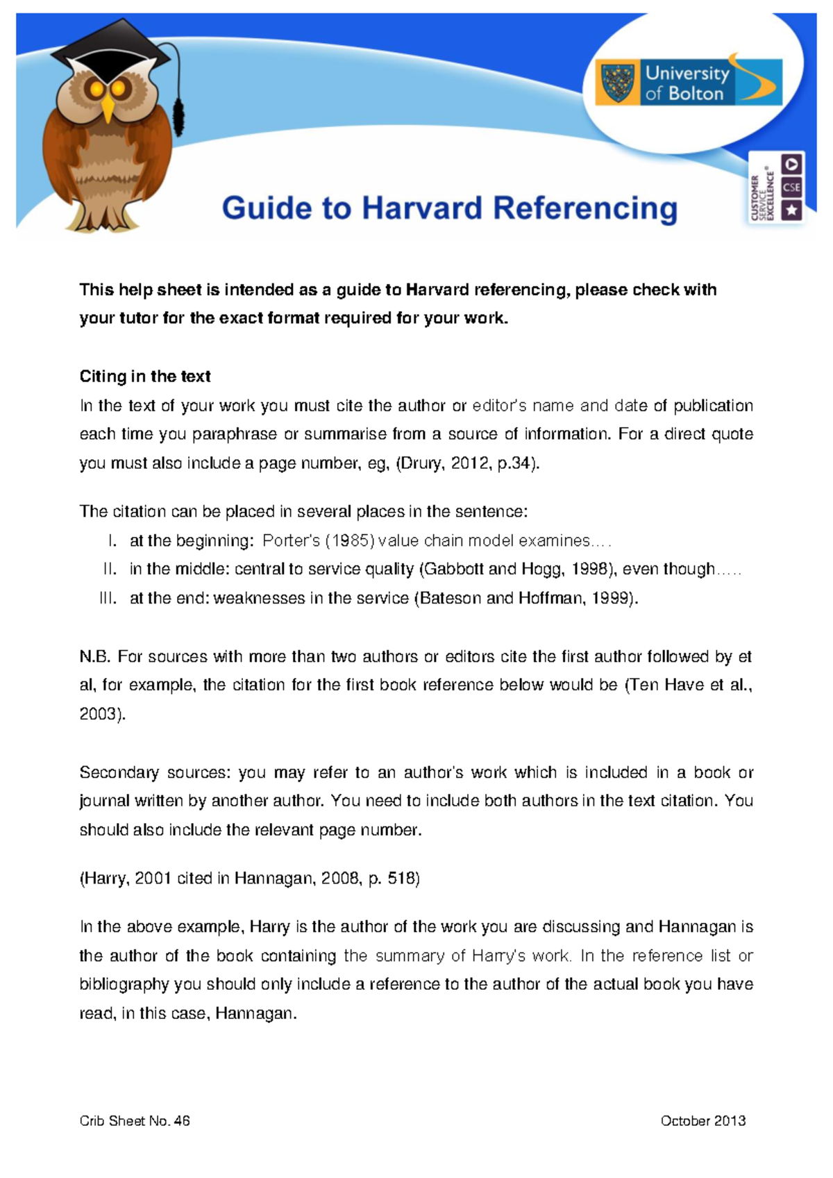 Harvard Referencing-1 - This help sheet is intended as a guide to ...