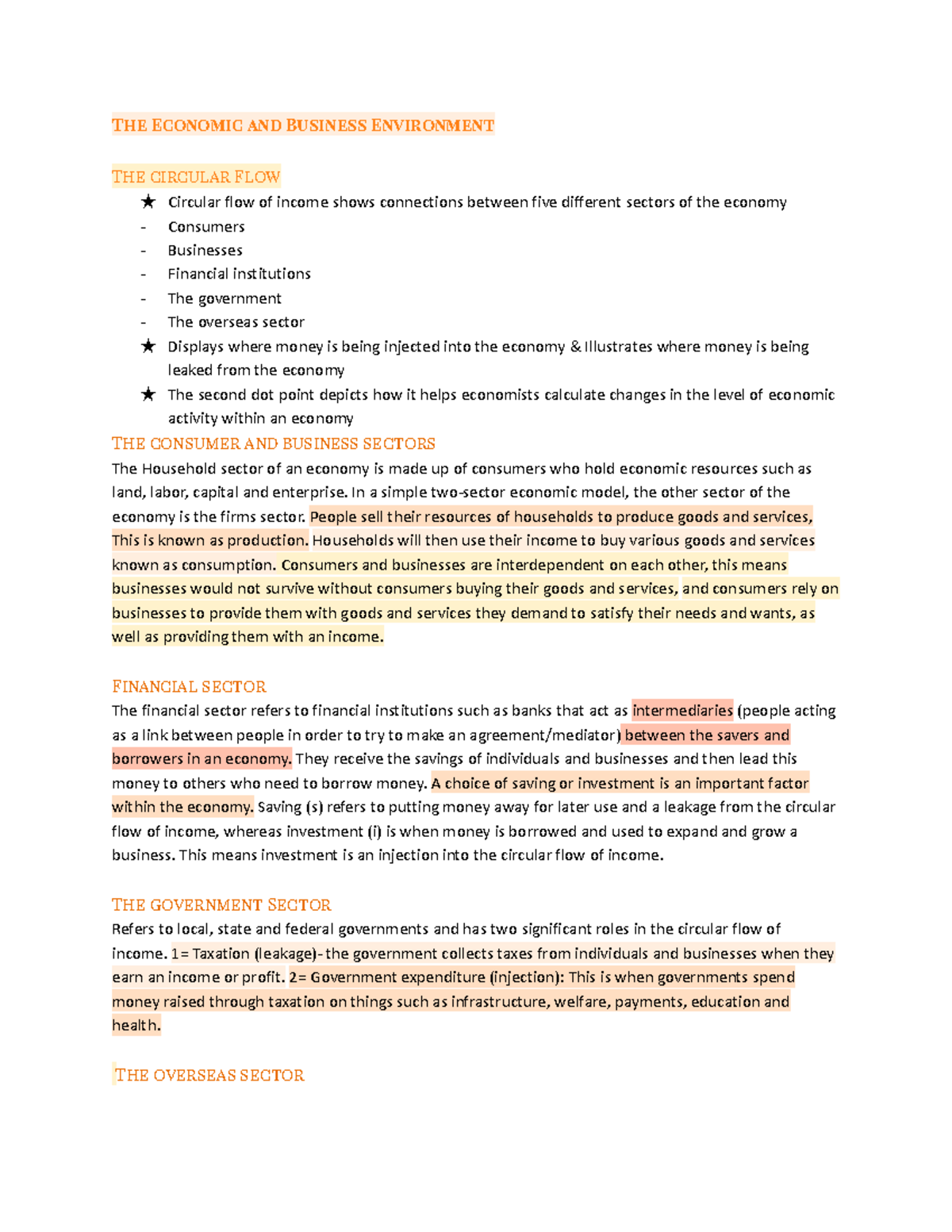 Commerce Yearly Study Notes: Economic & Business Environment Overview ...
