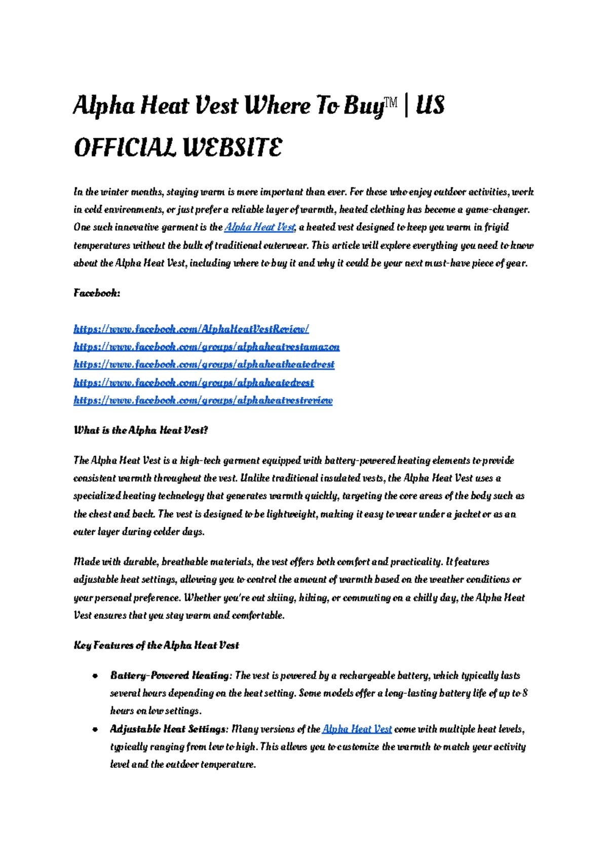 Alpha Heat Vest Test A Comprehensive Review of Performance, Comfort ...