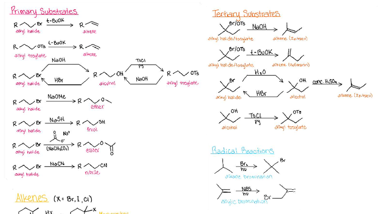Rxn Practice Answer Key for Organic Chemistry - 223494442 - Studocu