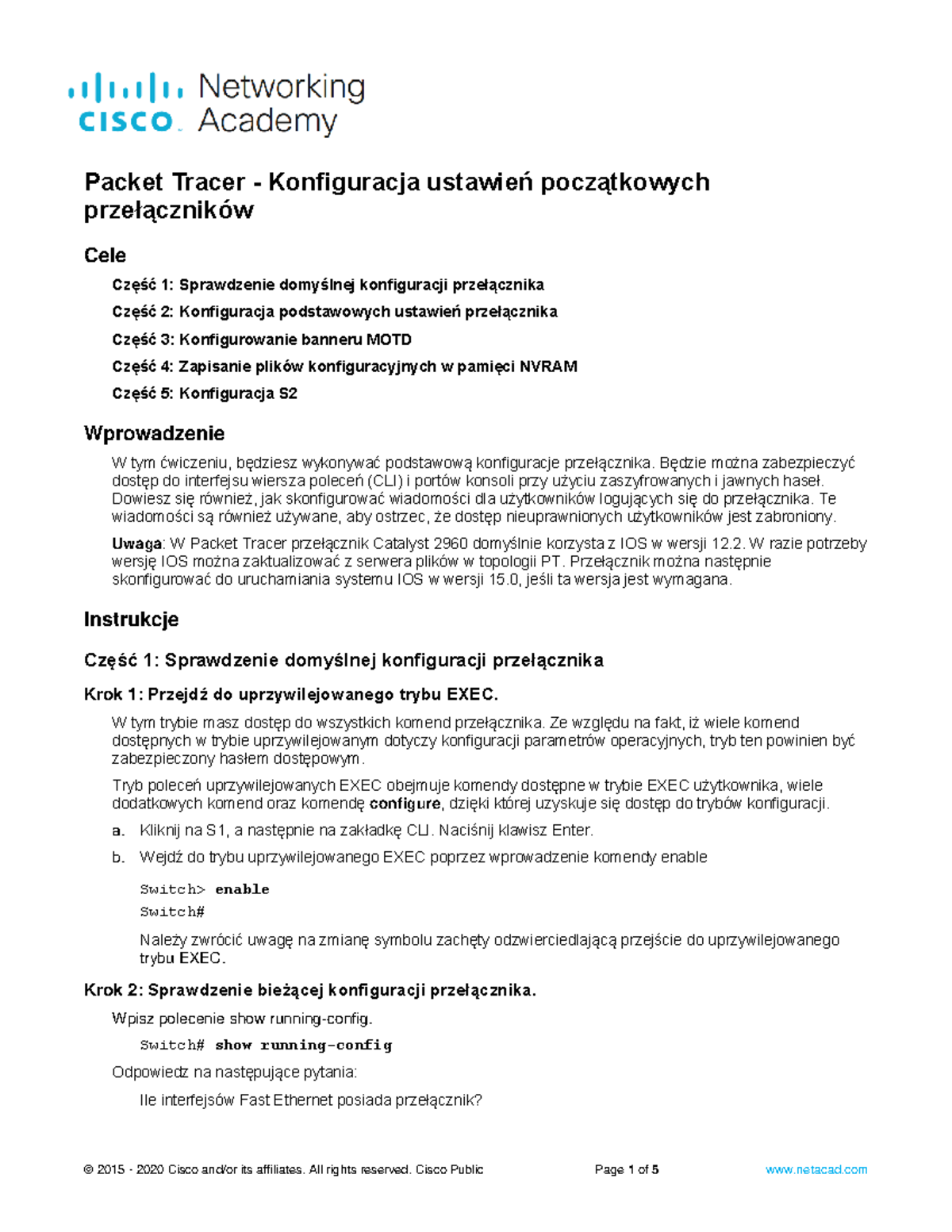 2 5 5 Packet Tracer Configure Initial Switch Settings Pl Pl Packet